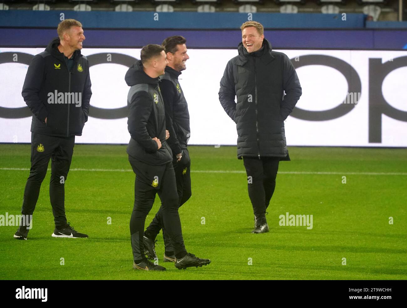 Eddie Howe, Manager de Newcastle United, lors de la formation au Parc ...