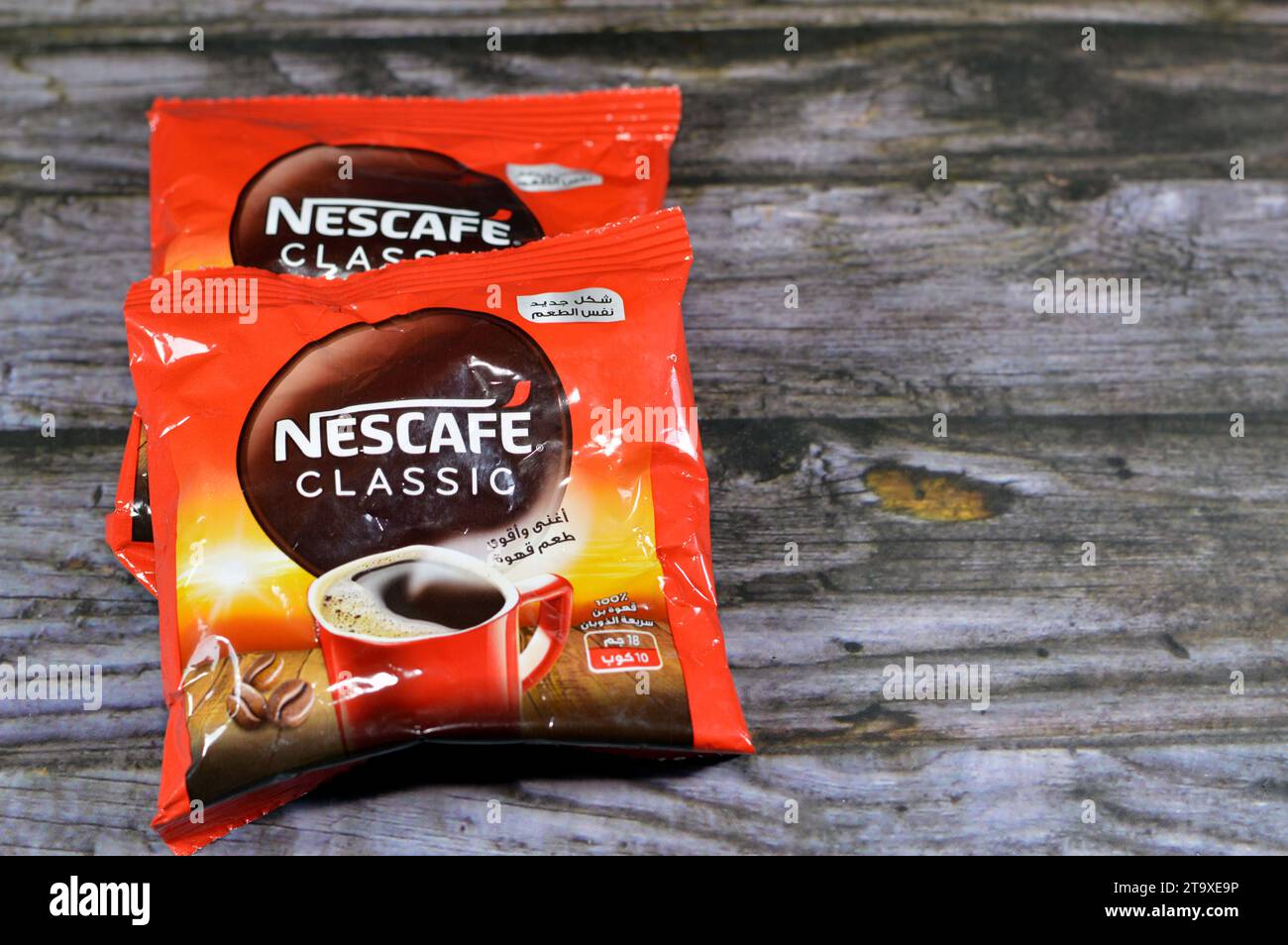 Le Caire, Egypte, novembre 4 2023 : Nescafé sachet classique, Nescafé ...