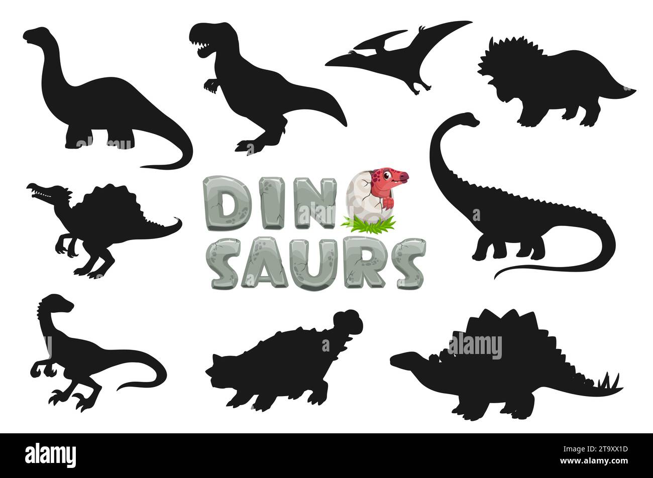 Silhouette triceratops spinosaurus Banque de photographies et d’images à haute résolution - Page ...