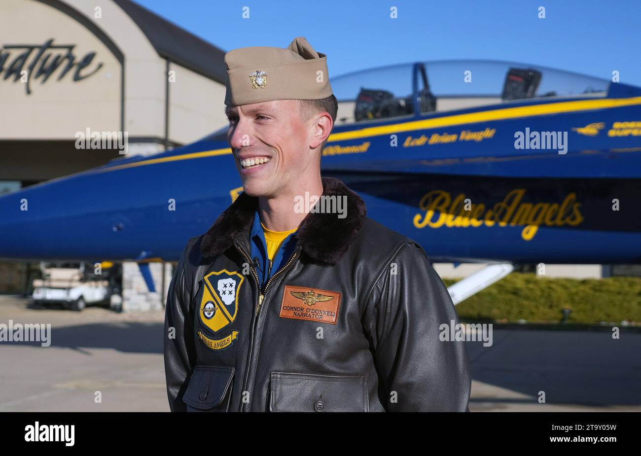 Chesterfield, États-Unis. 01 décembre 2023. Le pilote des Blue Angels ...