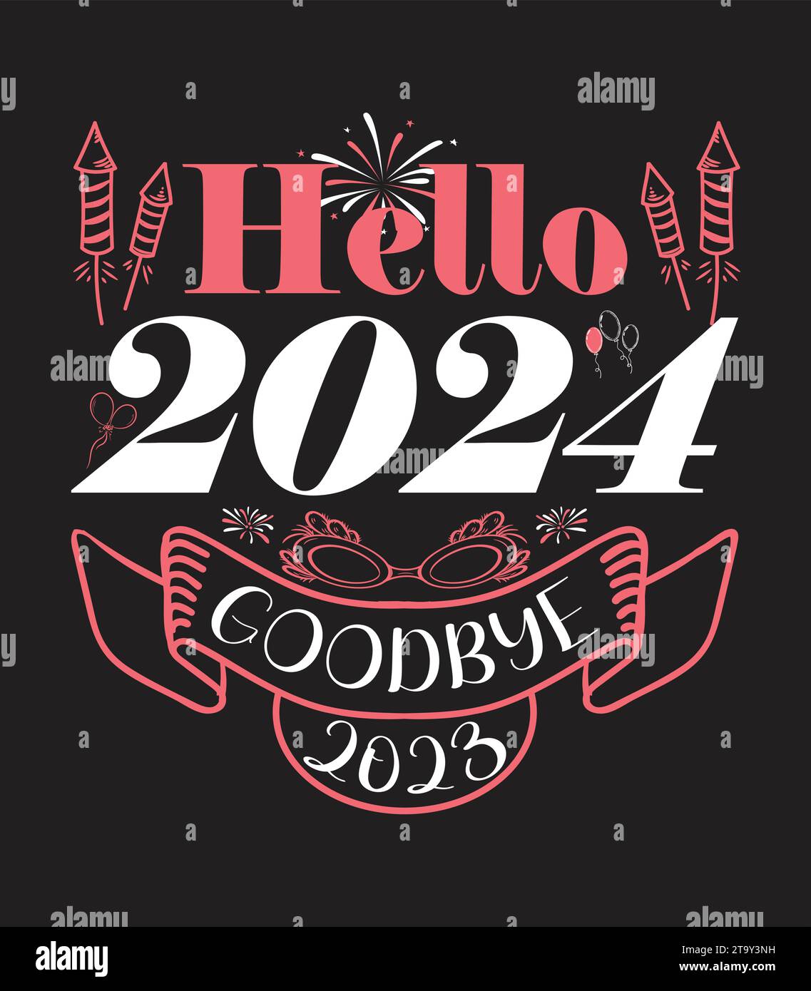 Nouvel an 2024 Banque d'images vectorielles - Alamy