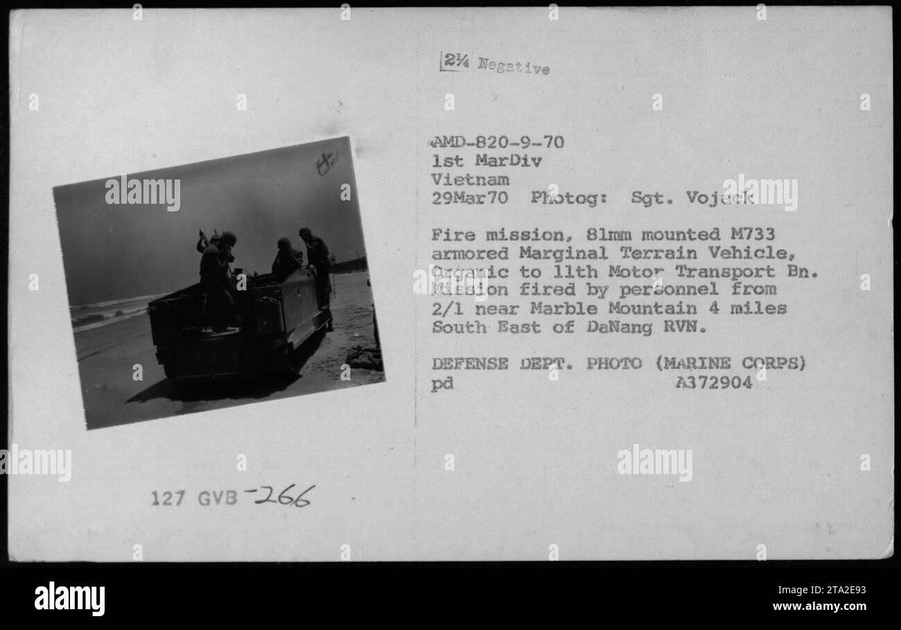 Le 29 mars 1970 : une photographie prise par le sergent Vojack montre ...