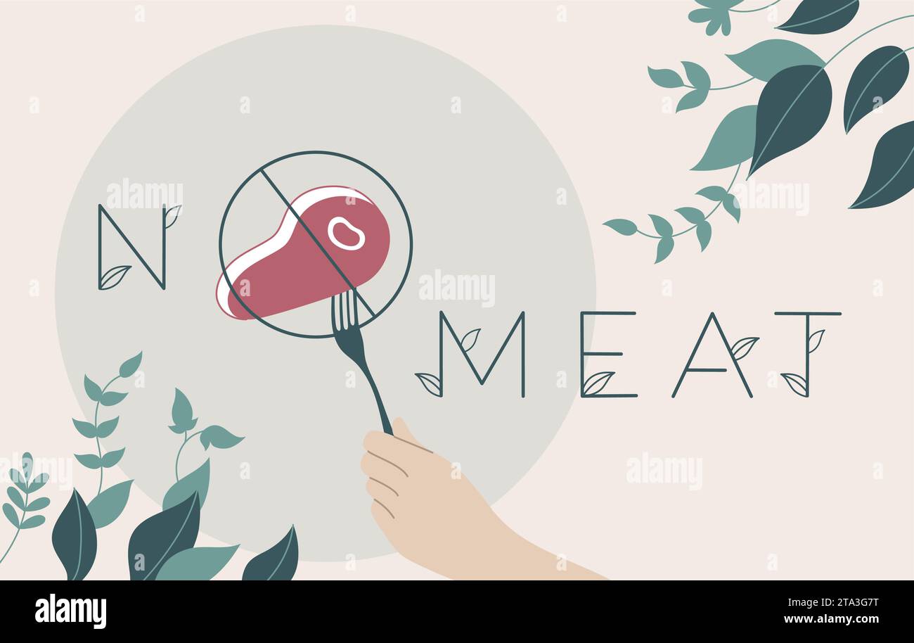 Stop eating meat Banque d'images vectorielles - Alamy