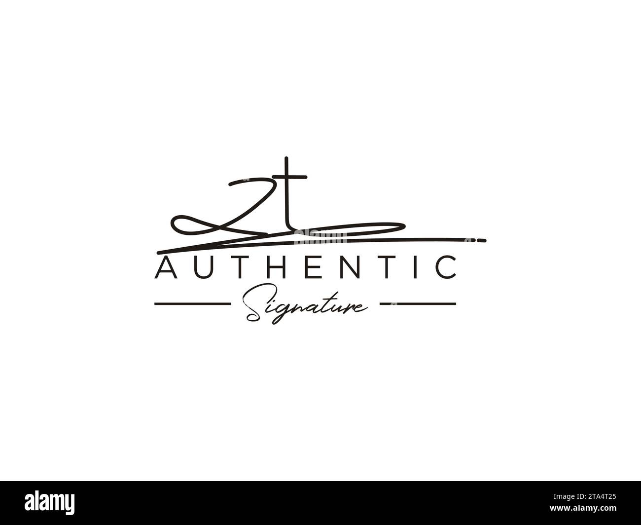 Signature zt Banque d'images vectorielles - Alamy