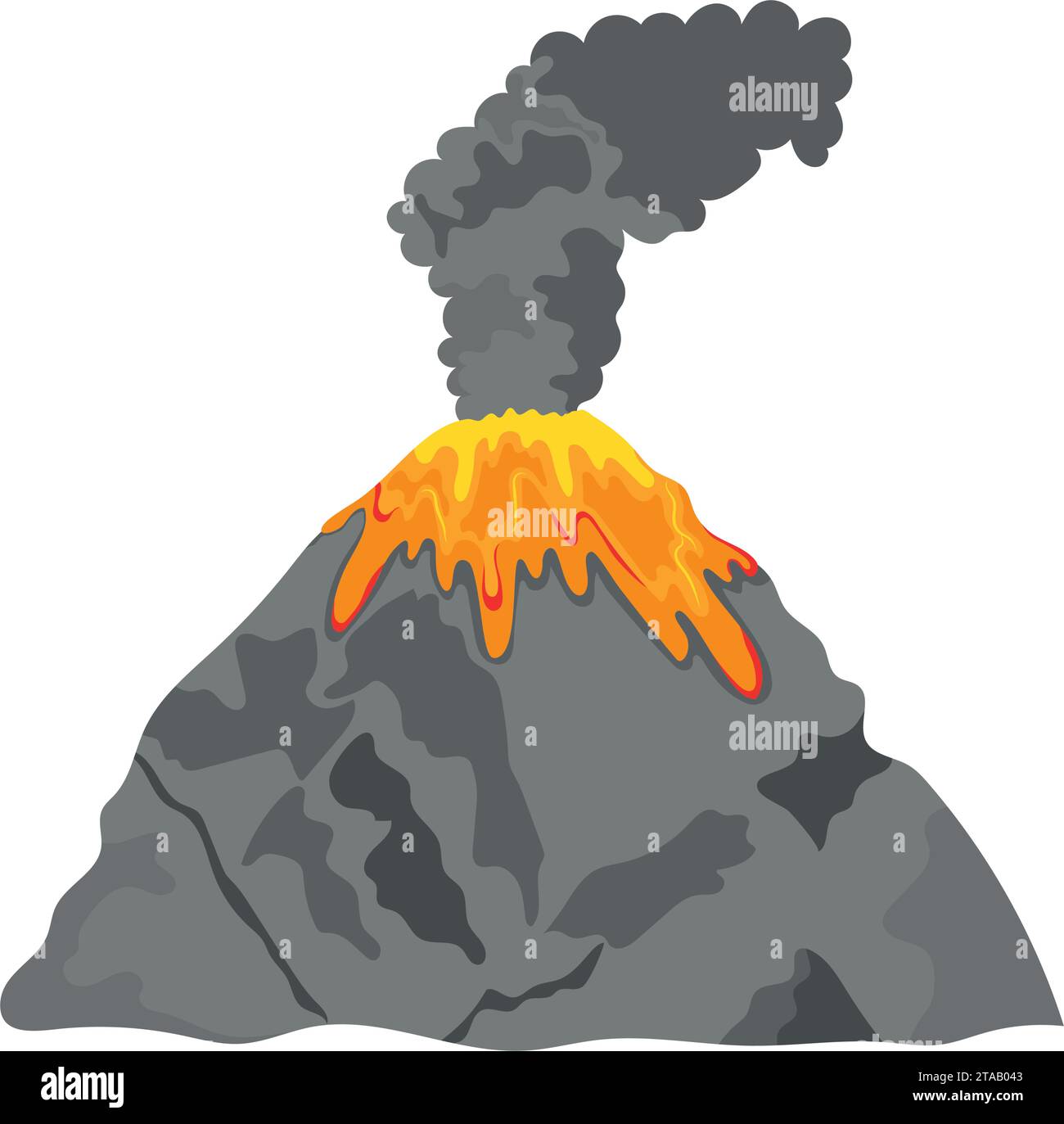 Stratovolcan en sommeil Banque d'images vectorielles - Alamy