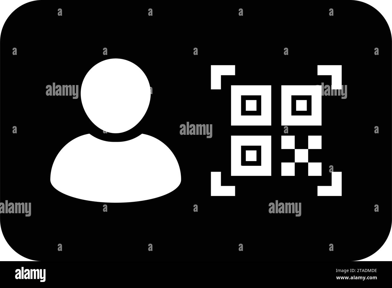 Avatar d'icône d'identification numérique avec code qr pour l'identité ...