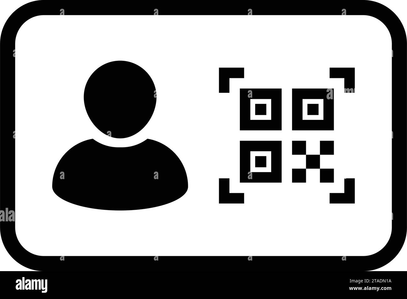 Avatar d'icône d'identification numérique avec code qr pour l'identité ...