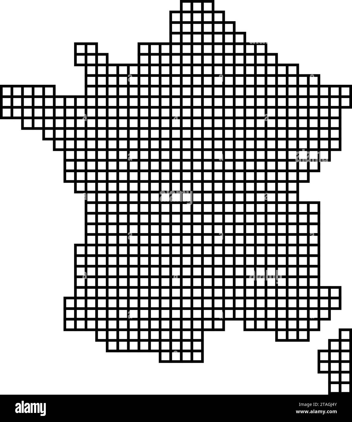 France carte silhouette de la structure de mosaïque de motif noir des ...