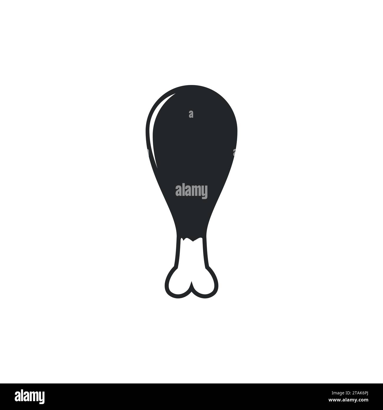 Icône de cuisse de poulet ou de dinde isolée sur fond blanc. Vecteur de ... Icône de cuisse de poulet ou de dinde isolée sur fond blanc. Vecteur de ...
