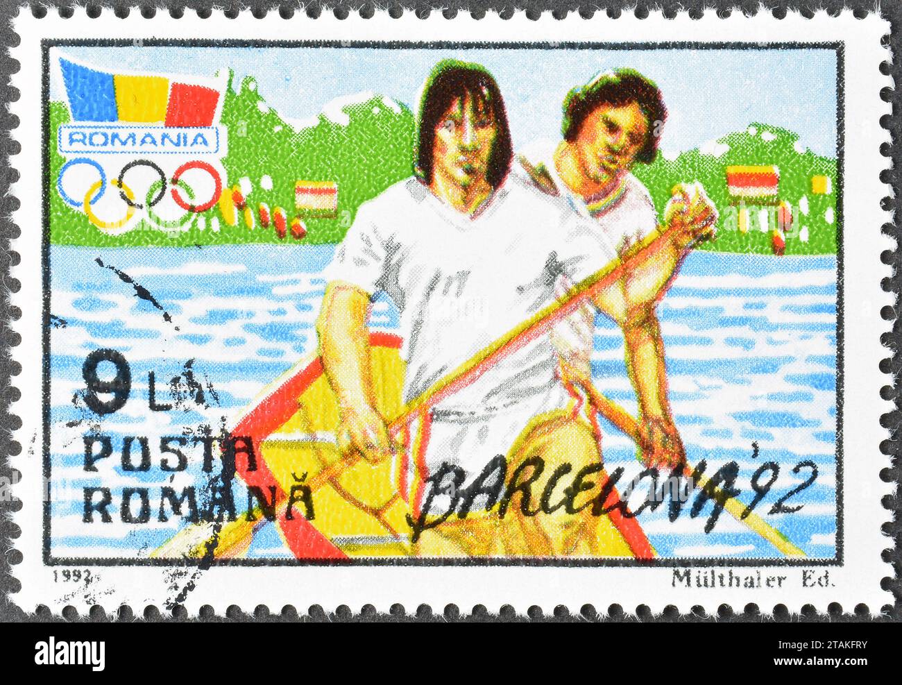 Drapeau jeux olympiques timbre Banque de photographies et d’images à haute résolution - Alamy