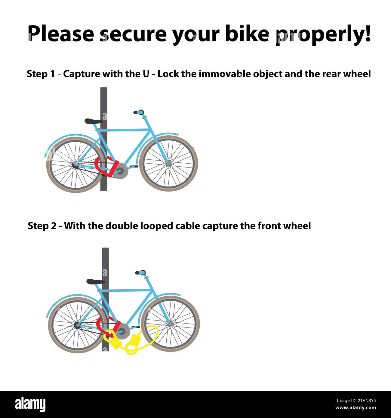 Roue antivol Banque d'images vectorielles - Alamy