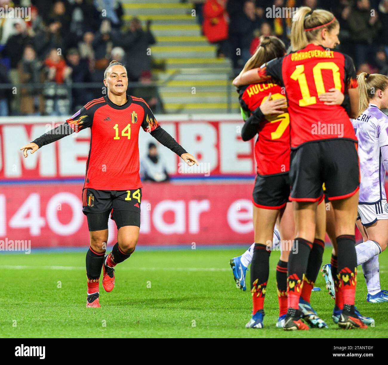 Leuven, Belgique. 01 décembre 2023. Des joueuses belges dont la Belge ...