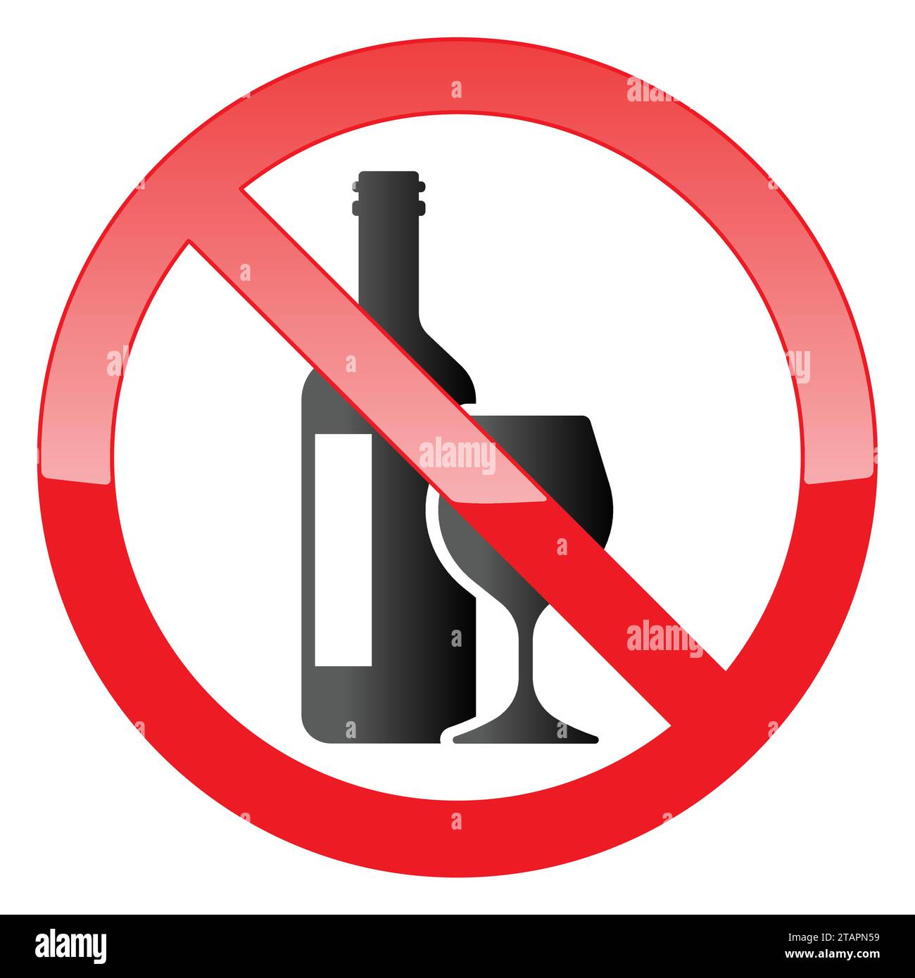 Consommation d'alcool interdite Banque d'images vectorielles - Alamy