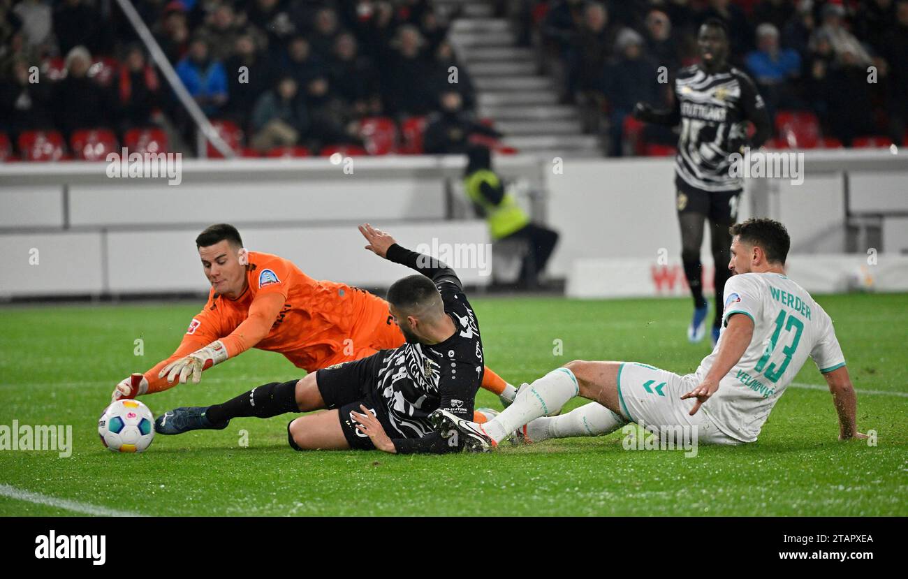 Stuttgart, Deutschland. 02 décembre 2023. TOR zum 1:0 Deniz Undav VfB Stuttgart (26) Torschuss ...