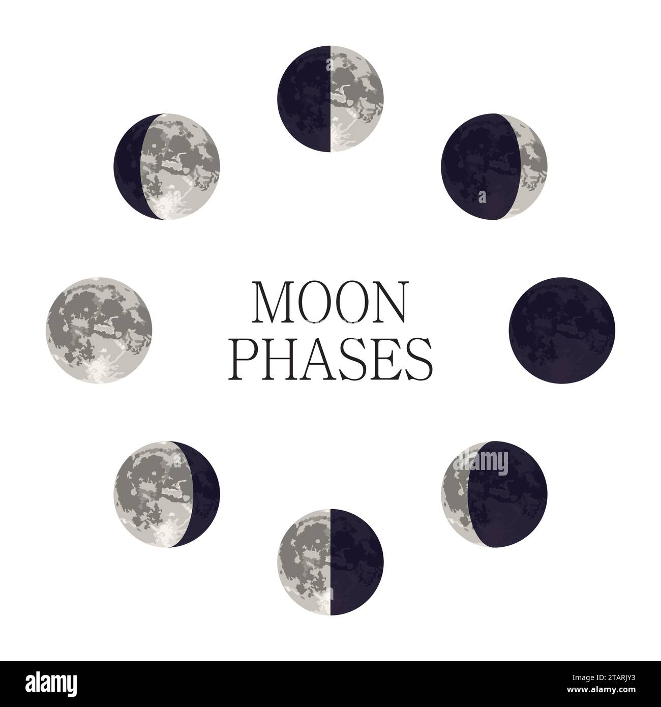 Phases de lune nuit astronomie spatiale et nature phases de lune sphère ...