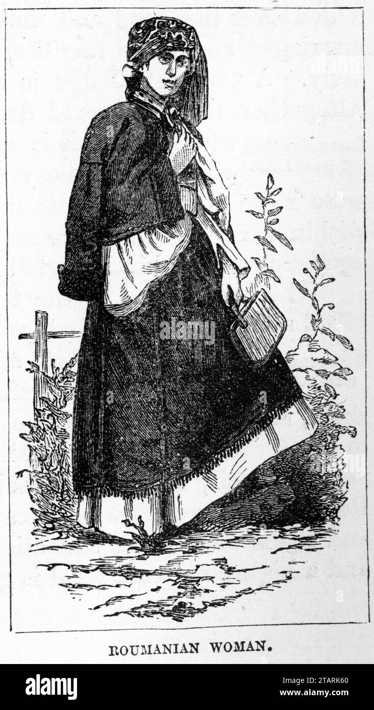 Costume traditionnel roumain Banque d'images noir et blanc - Alamy