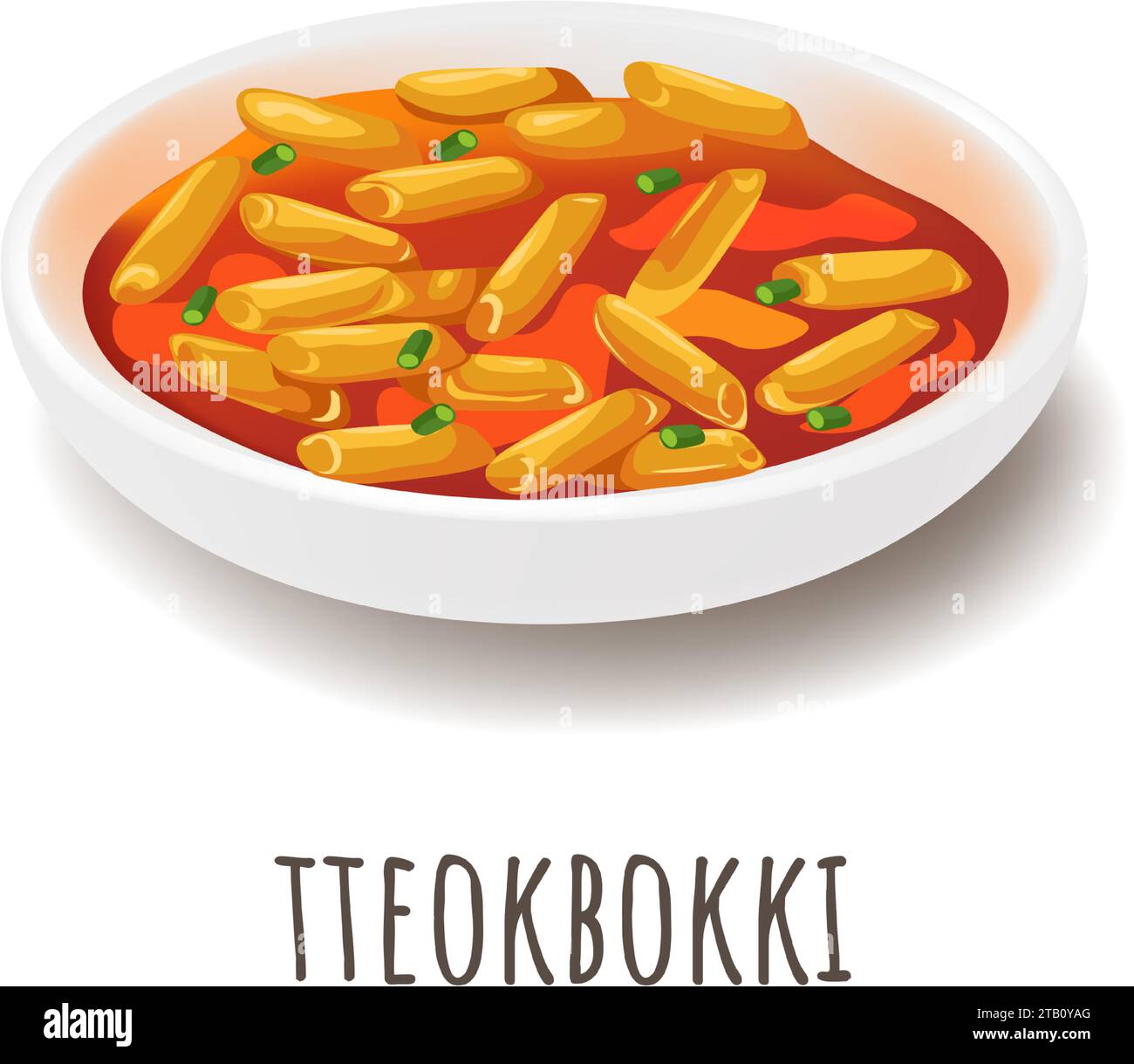 Tteokbokki korean Banque d'images vectorielles - Alamy