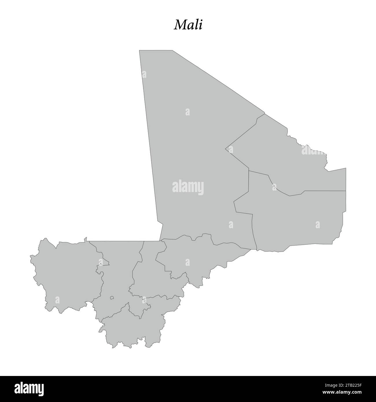 Map of mali Banque d'images noir et blanc - Alamy