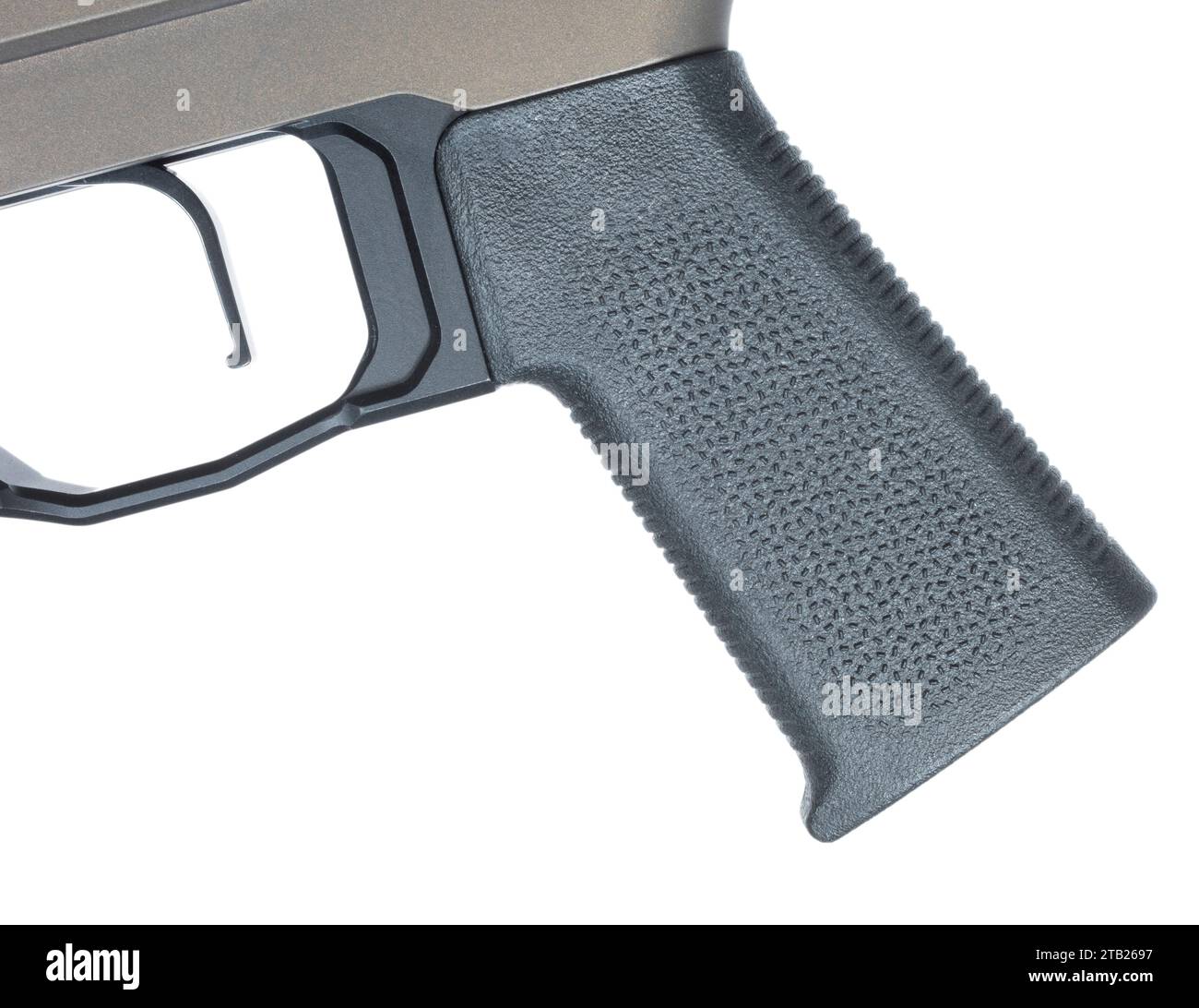 Poignée pistolet polymère et gâchette sur un pistolet moder avec une ...