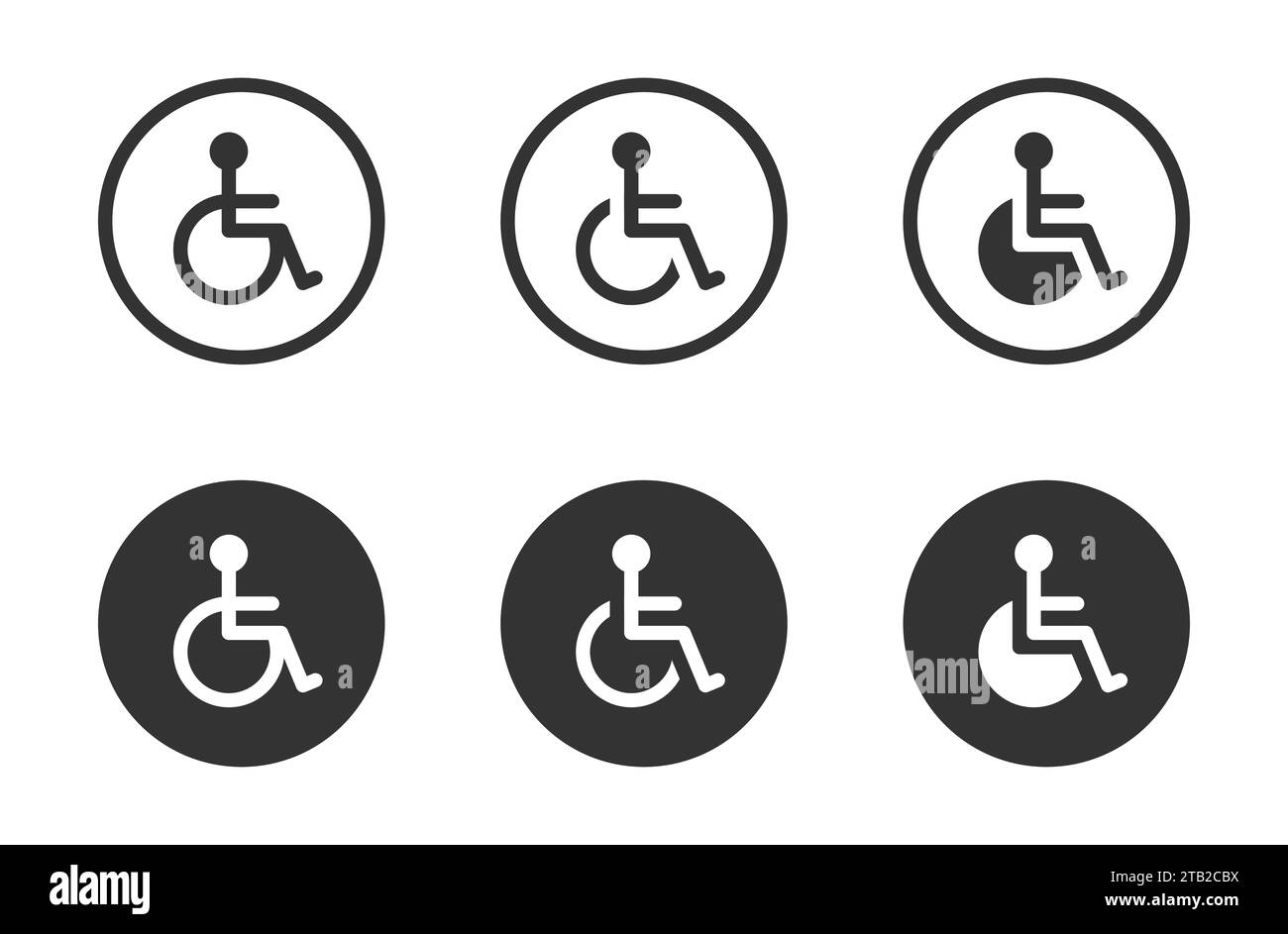 Signalisation handicap Banque d'images noir et blanc - Alamy
