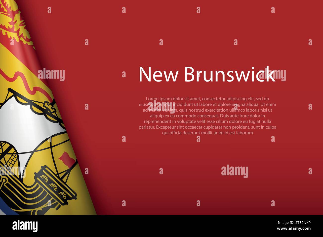 Drapeau du nouveau brunswick Banque d'images vectorielles - Alamy