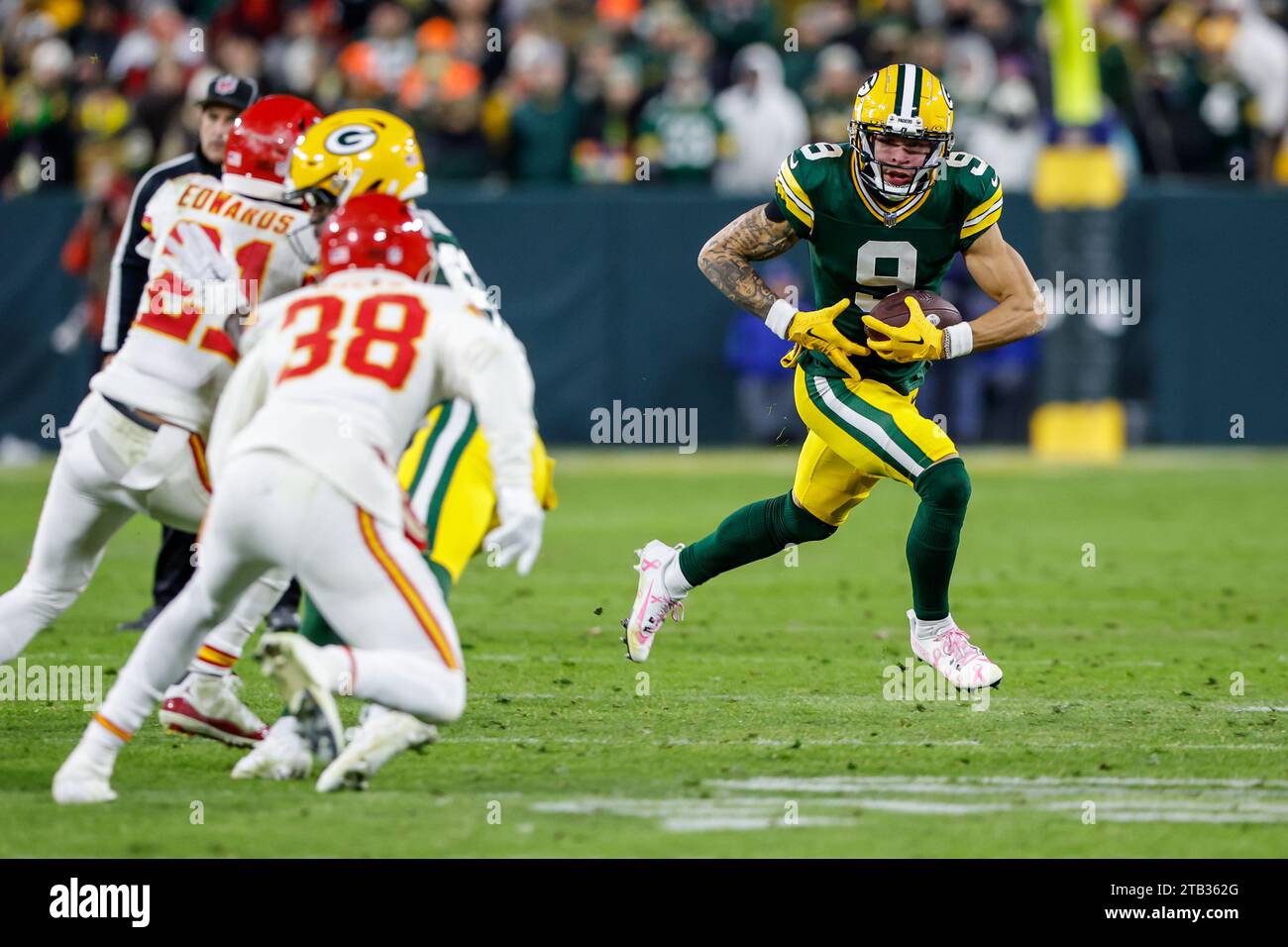 3 décembre 2023 : Christian Watson (9 ans), receveur des Green Bay ...