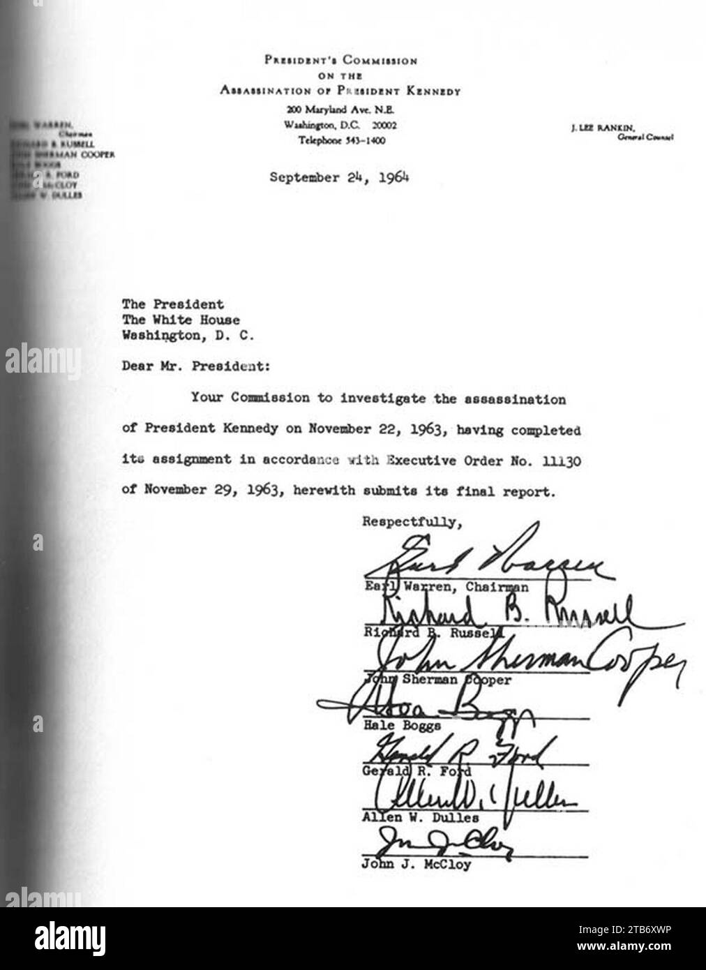 Warren commission Banque de photographies et d’images à haute ...