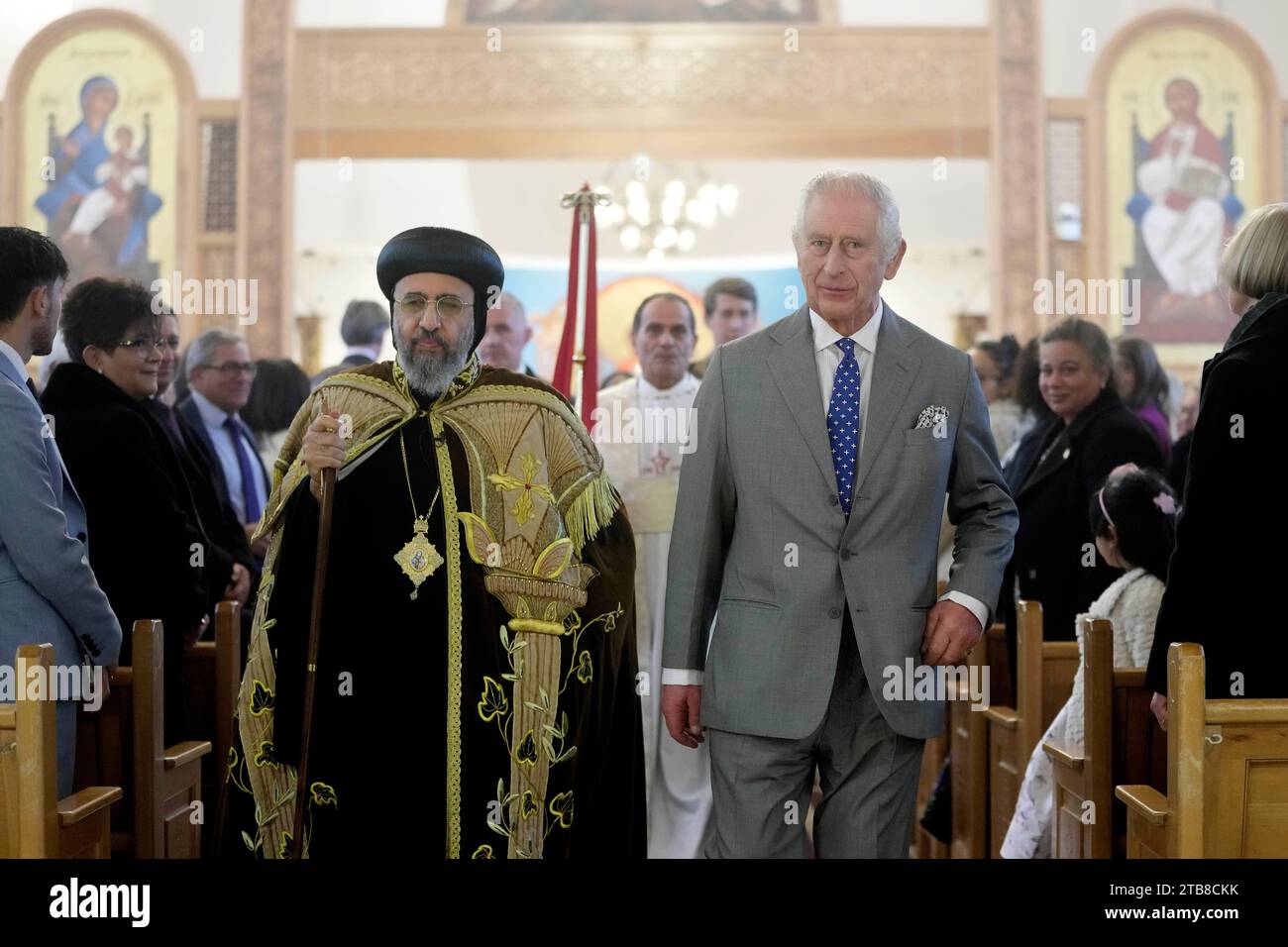 Le roi Charles III et l'archevêque Angaelos assistent à un service de l ...