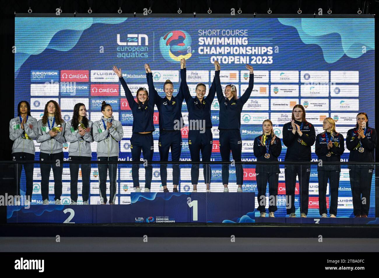 Otopeni, Roumanie. 05 décembre 2023. Athlètes de l'équipe Italie ...