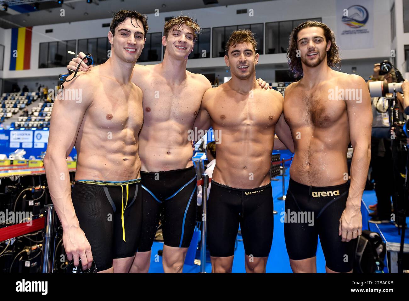 Otopeni, Roumanie. 05 décembre 2023. Les athlètes de l’équipe Italie ...