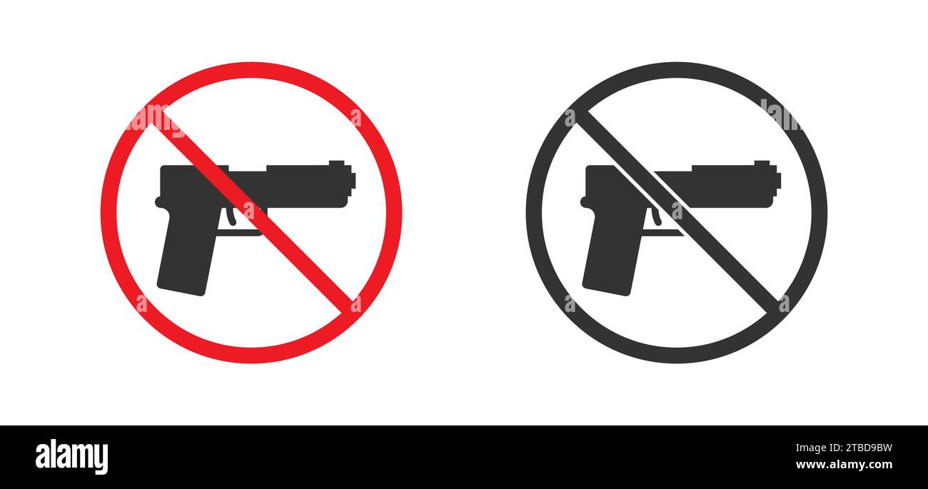 Interdiction des armes d'assaut Banque d'images vectorielles - Alamy