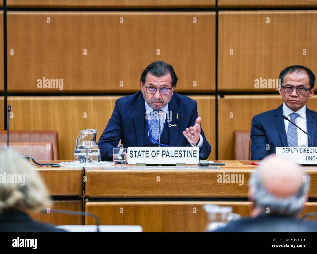 Vienne, Autriche. 5 décembre 2023. Représentant de l'Etat de Palestine ...