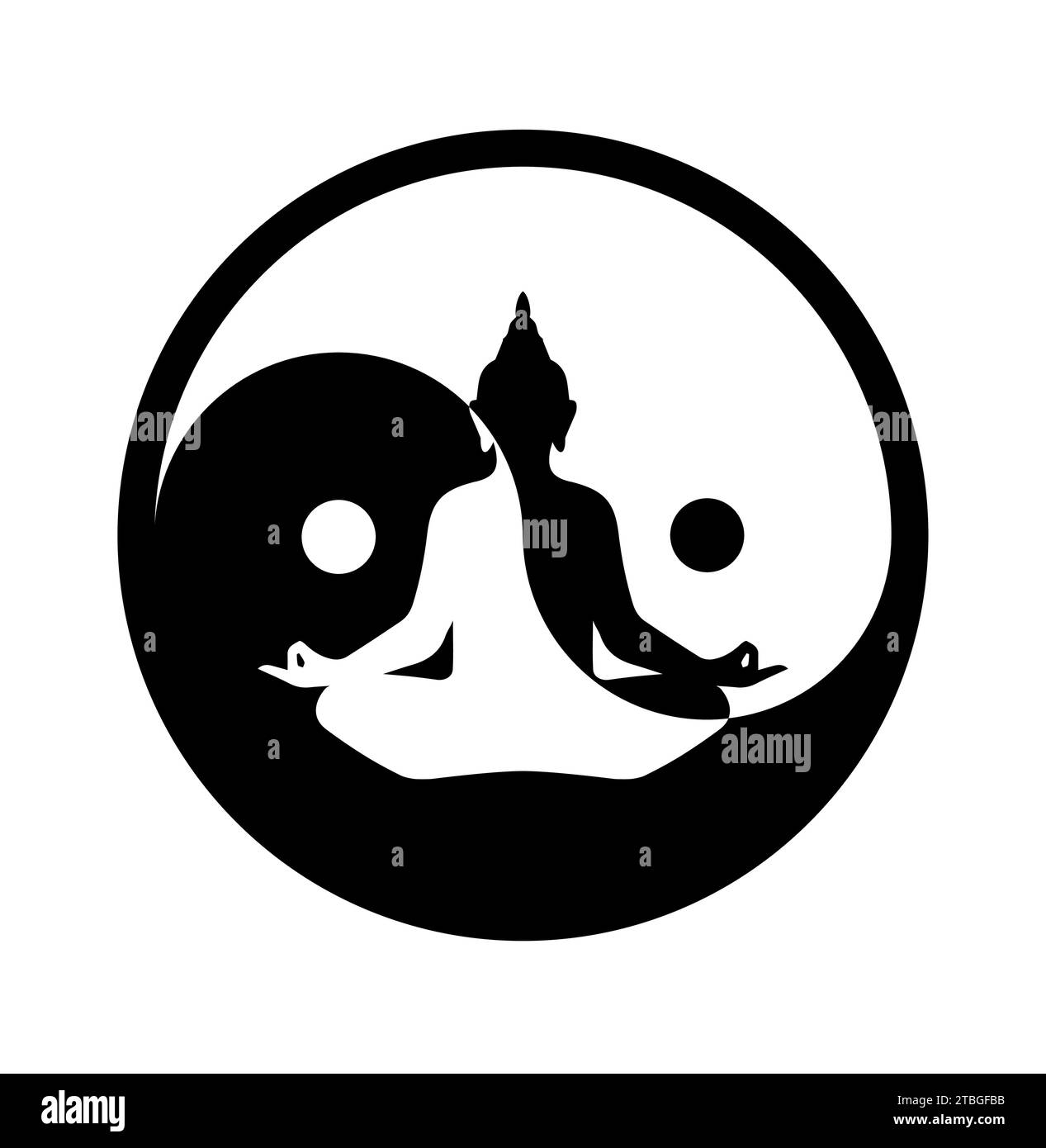 Symbole de bouddha Banque d'images noir et blanc - Page 2 - Alamy