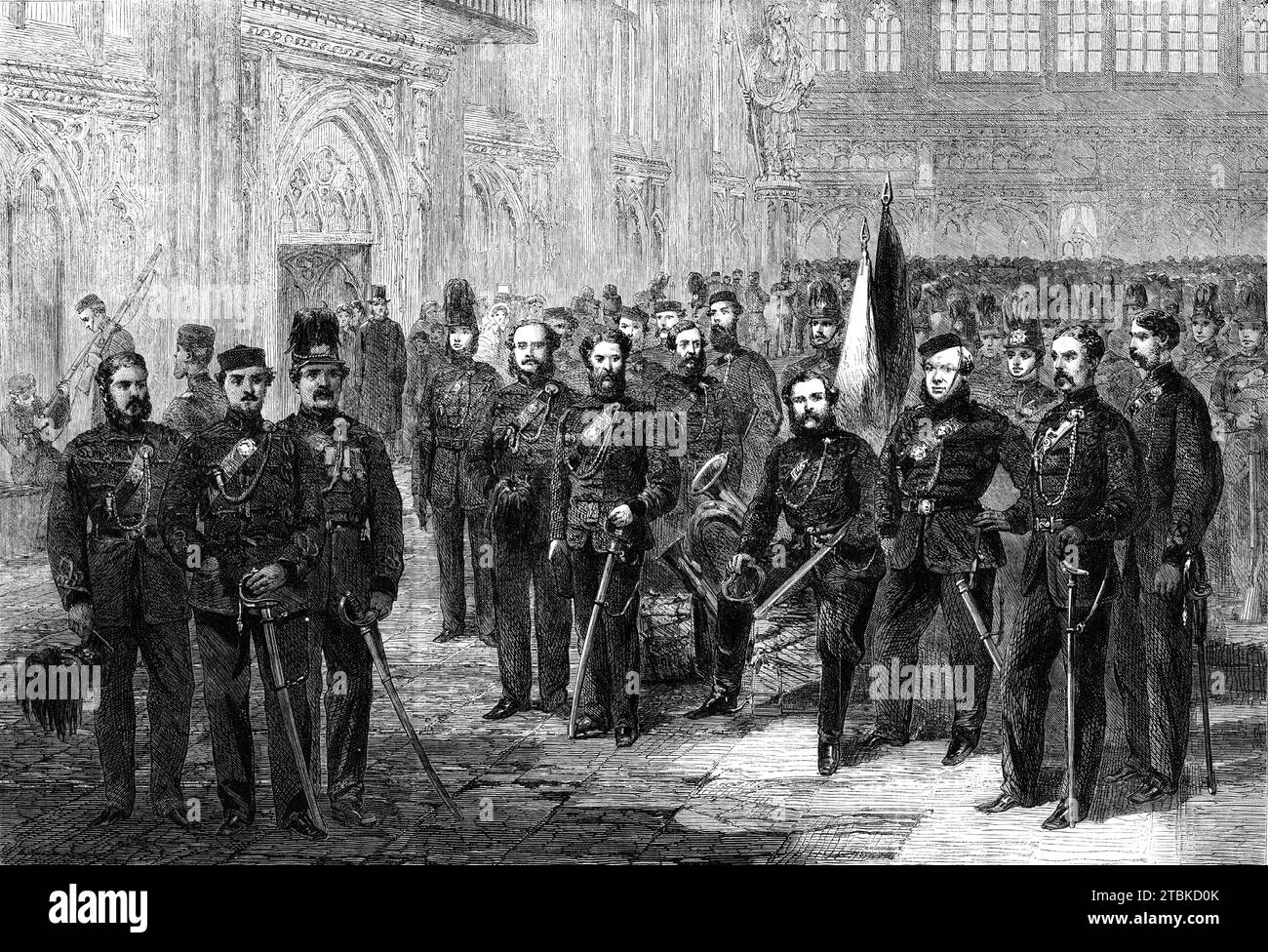 Officiers et privés de la London Rifle Volunteer Brigade, 1861. Ce ...