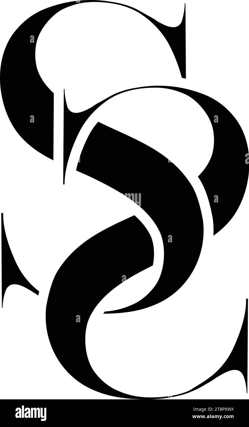 Ss logo vector Banque d'images détourées - Alamy