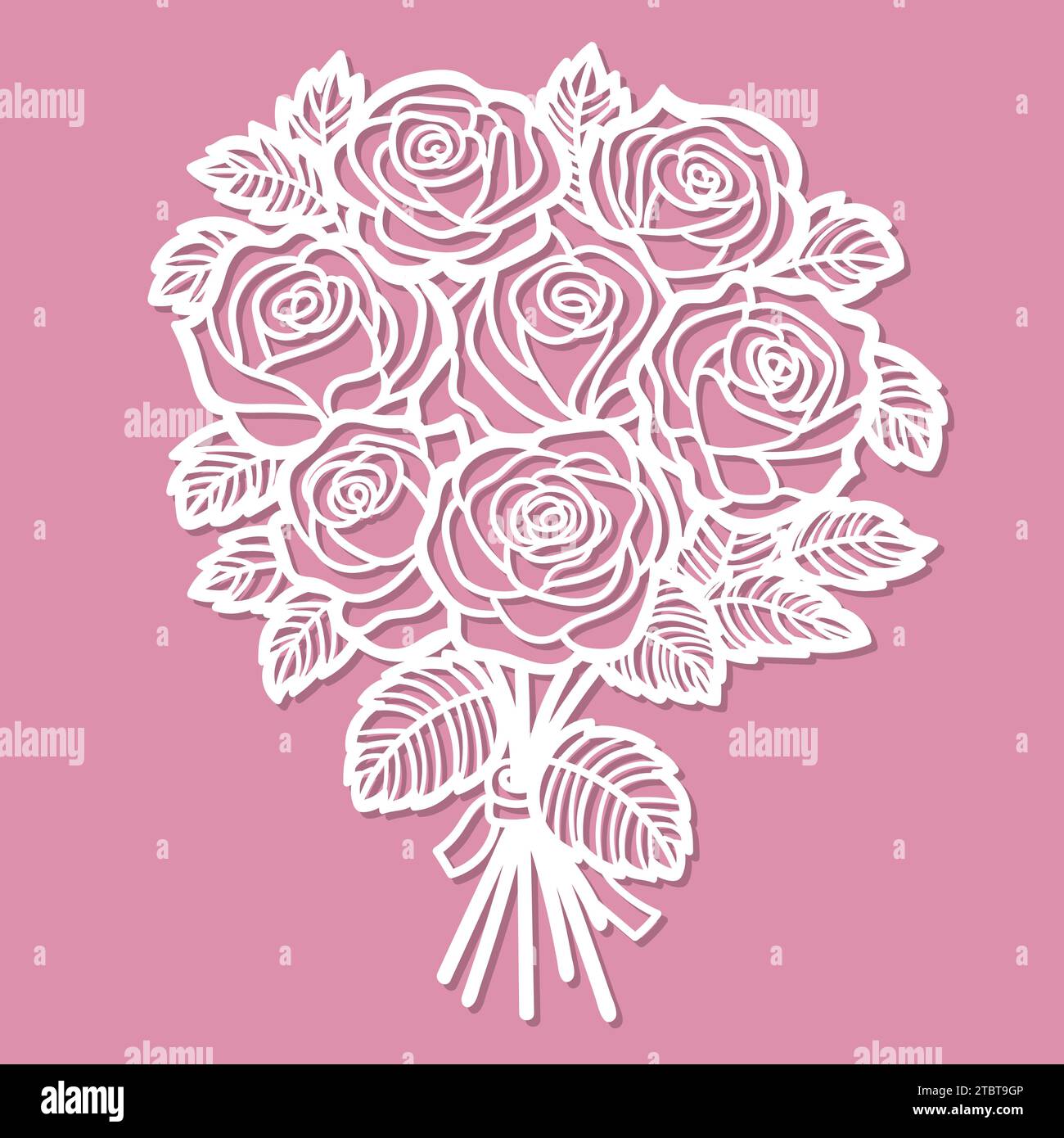 Modèle de coupe au laser roses Banque de photographies et d’images à ...