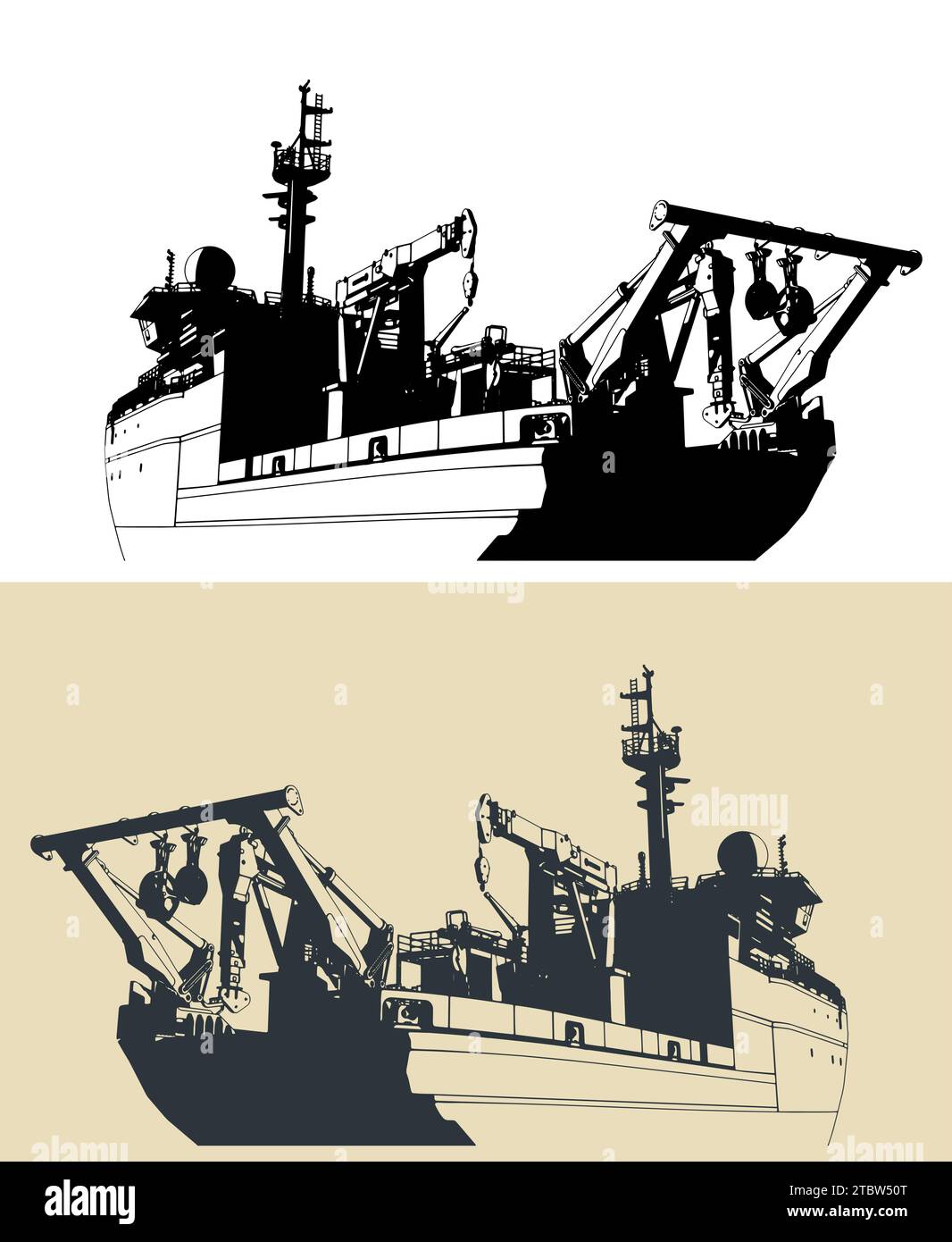 La poupe des navires Banque d'images vectorielles - Alamy