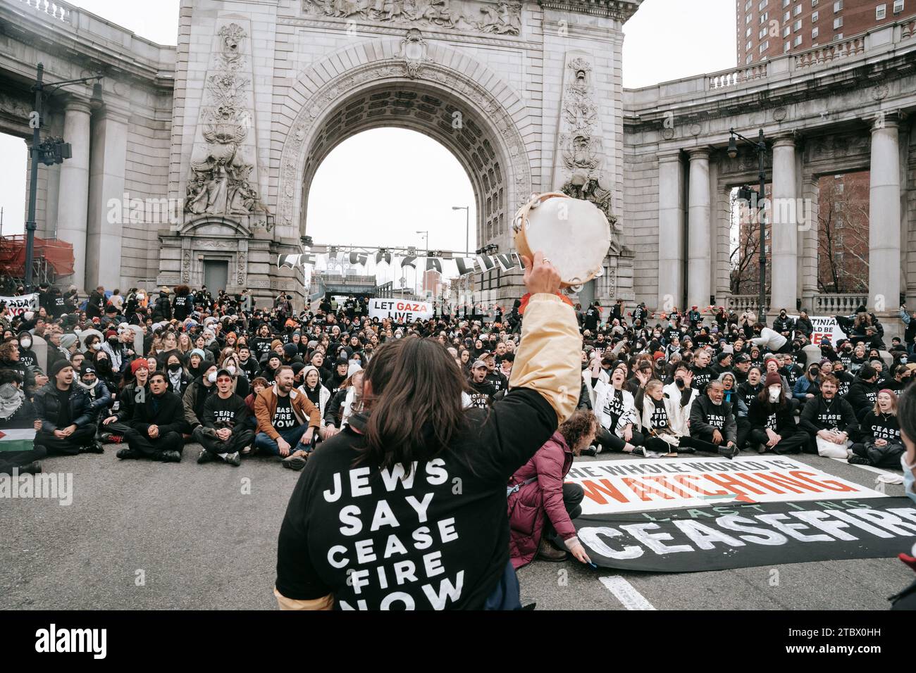 New York, États-Unis. 26 novembre 2023. Les manifestants bloquent le ...