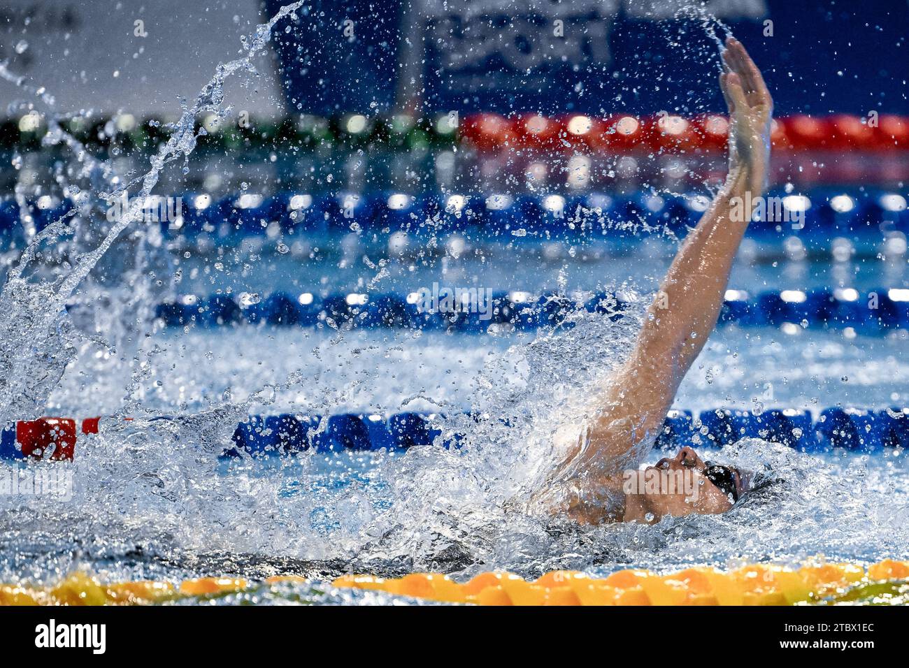 Margherita Panziera d'Italie concourt dans les demi-finales du 100m Backstroke Women lors des ...
