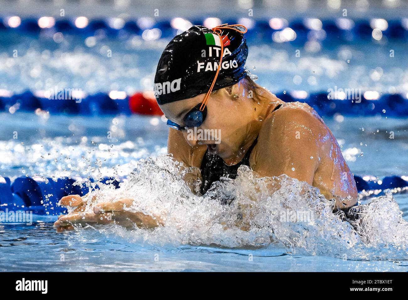 Francesca Fangio d'Italie concourt à la finale du 200m Breaststroke Women lors des Championnats ...