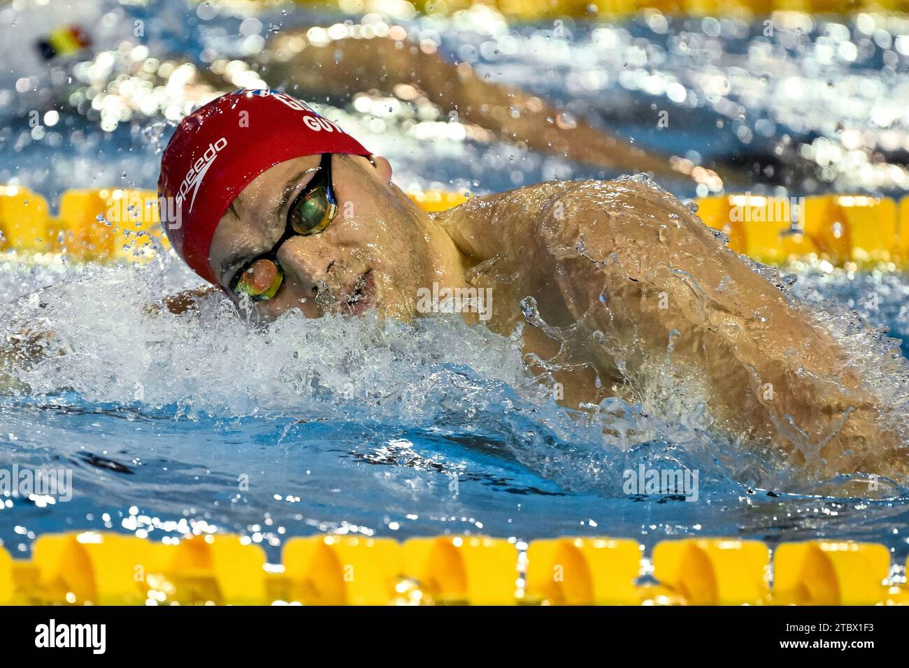 James Guy de Grande-Bretagne concourt aux demi-finales du 200m Freestyle hommes lors des ...