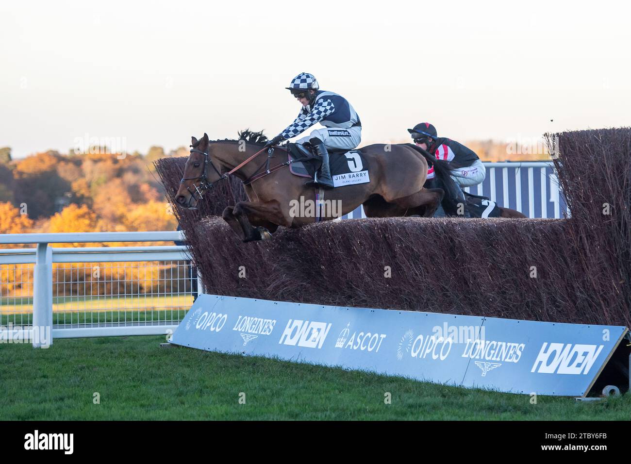 Ascot, Royaume-Uni. 25 novembre 2023. Horse Corrigeen Rock monté par le ...
