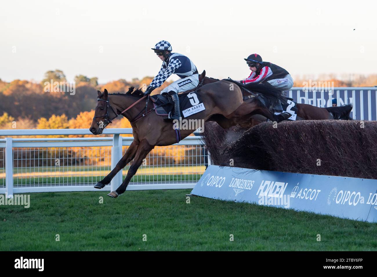 Ascot, Royaume-Uni. 25 novembre 2023. Horse Corrigeen Rock monté par le ...