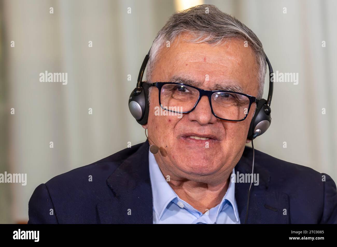 Oslo, Norvège 09 décembre 2023 Taghi Rahmani, le mari de Narges ...