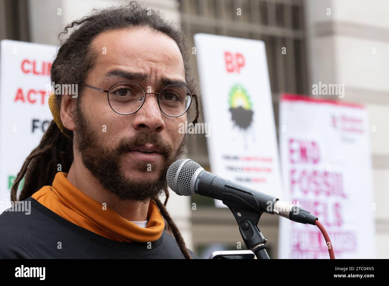 Londres, Royaume-Uni. 9 décembre 2023. Tyrone Scott de War on Want s ...