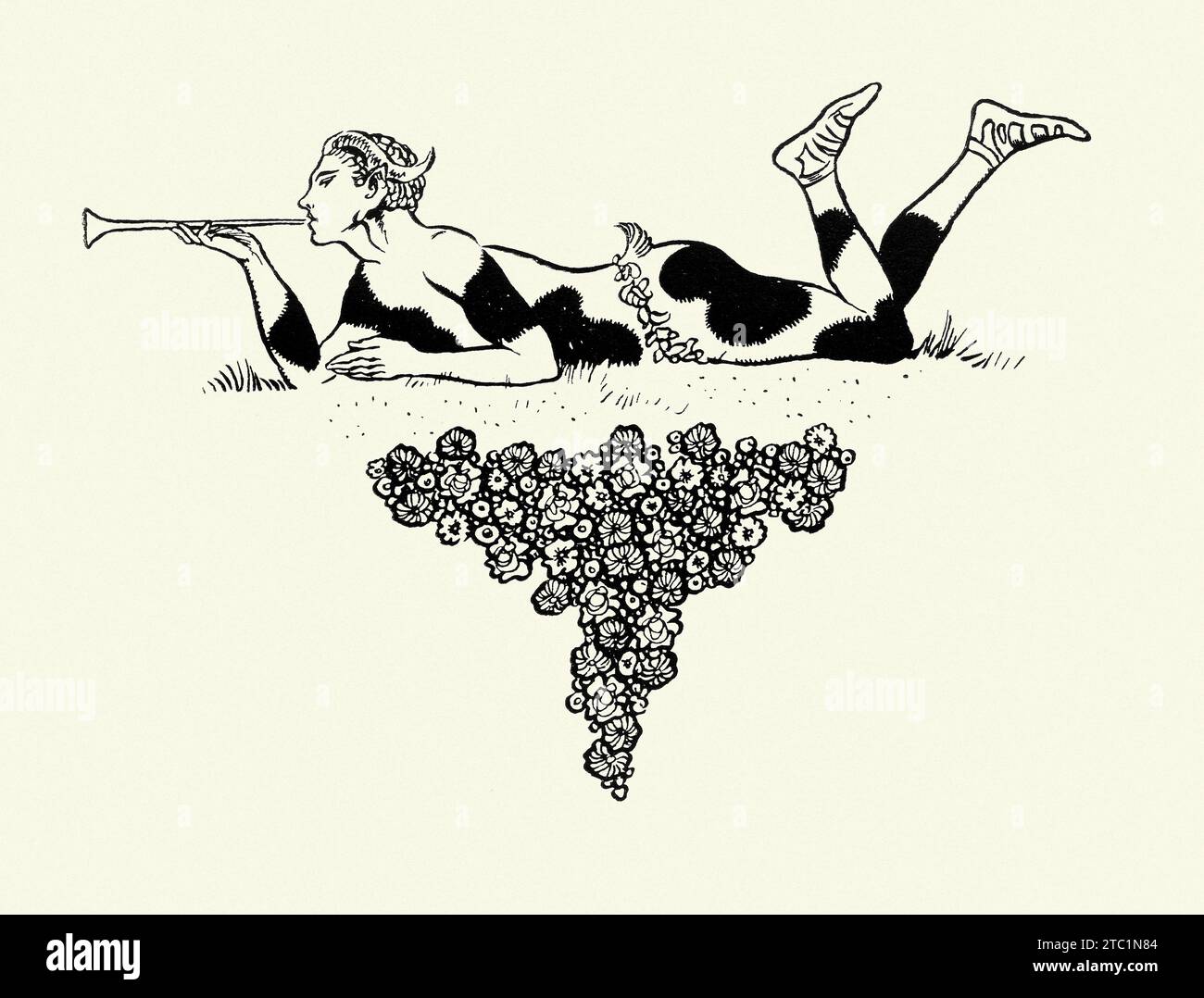 Faune une créature mythologique mi-humaine et mi-chèvre apparaissant ...