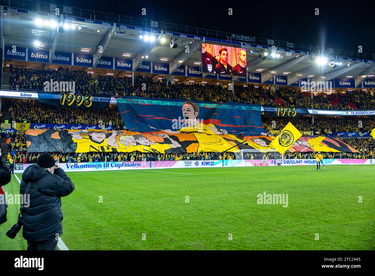 Oslo, Norvège. 09 décembre 2023. Les fans de football de Bodoe/Glimt ...