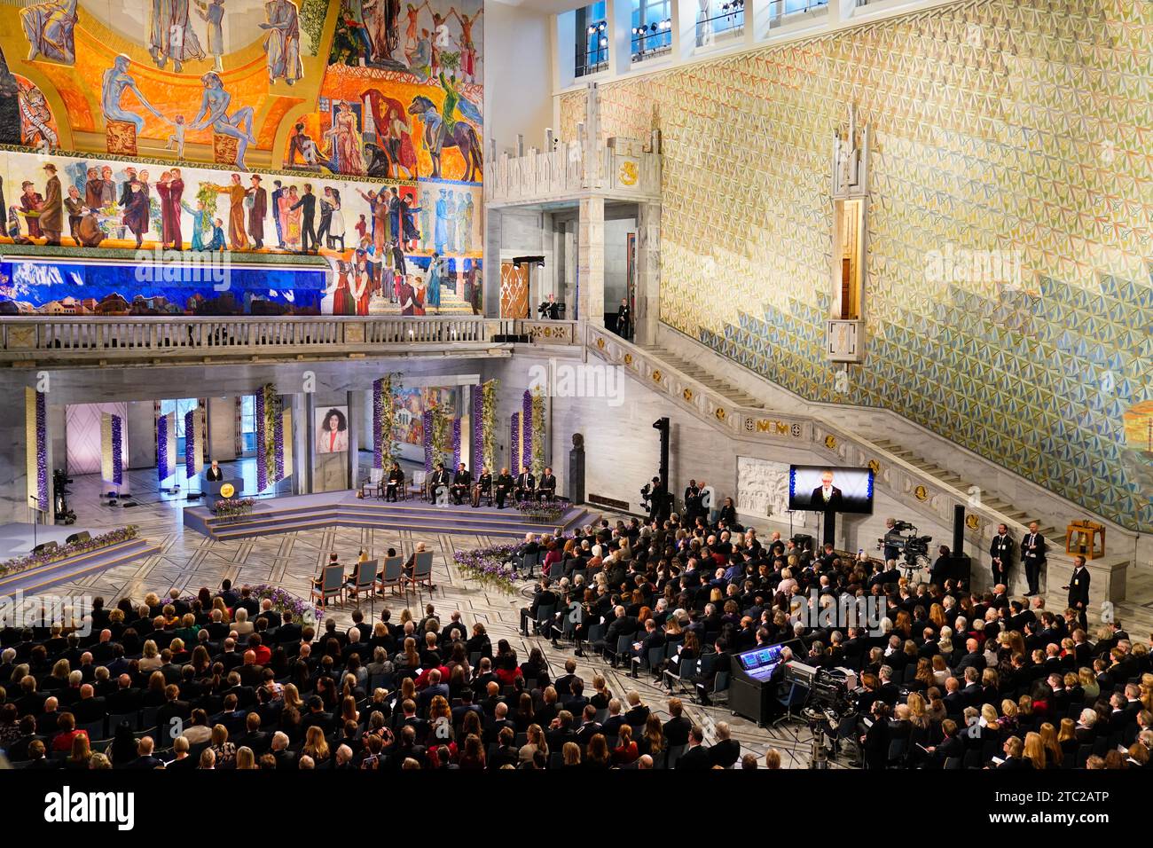 Oslo 20231210.attribution du prix Nobel de la paix pour 2023 à l'hôtel ...