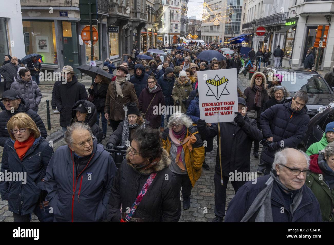 Bruxelles, Belgique. 10 décembre 2023. L'illustration montre une marche ...