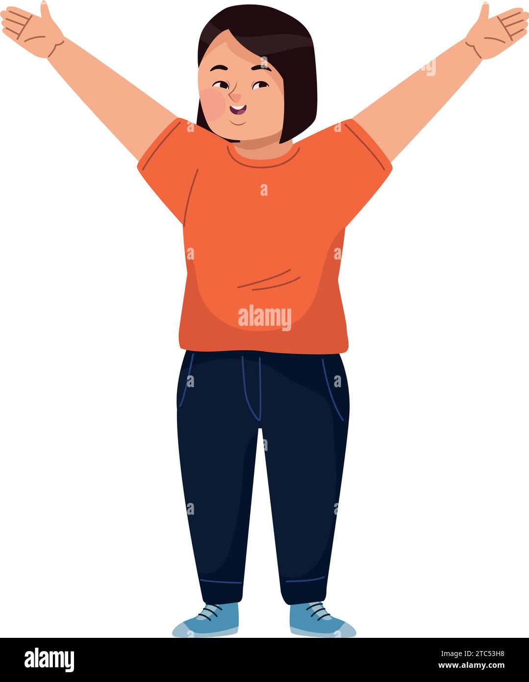 Trisomie 21 fille Banque d'images vectorielles - Alamy